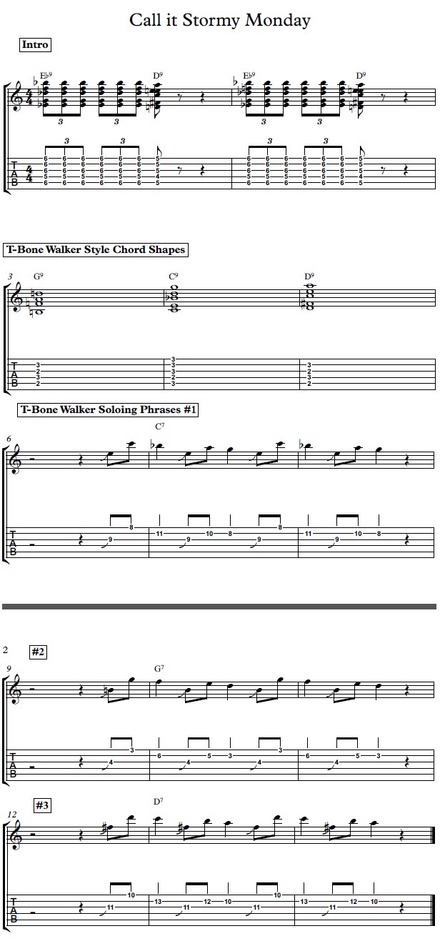 How To Play Stormy Monday On Guitar T Bone Walker TABs BluesGuitar How To Play Stormy Monday On Guitar T Bone Walker TABs BluesGuitar